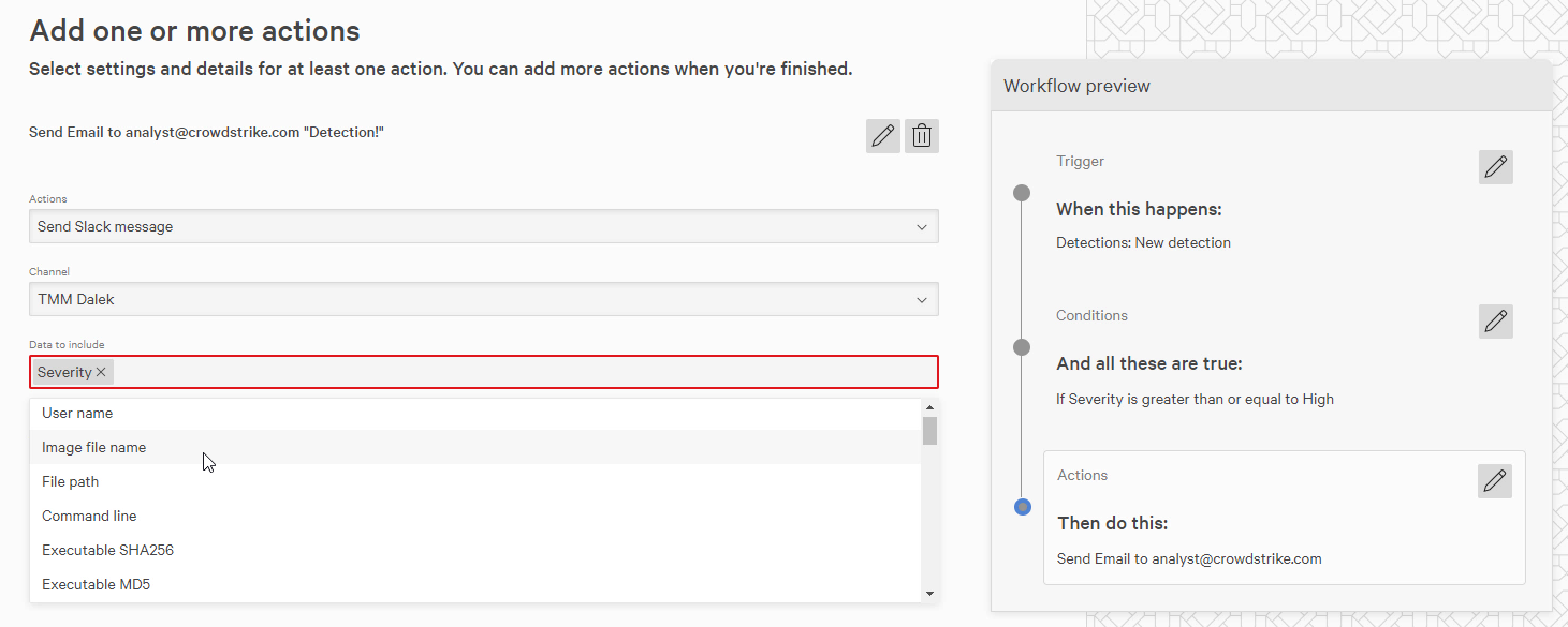 Notification Workflows with CrowdStrike