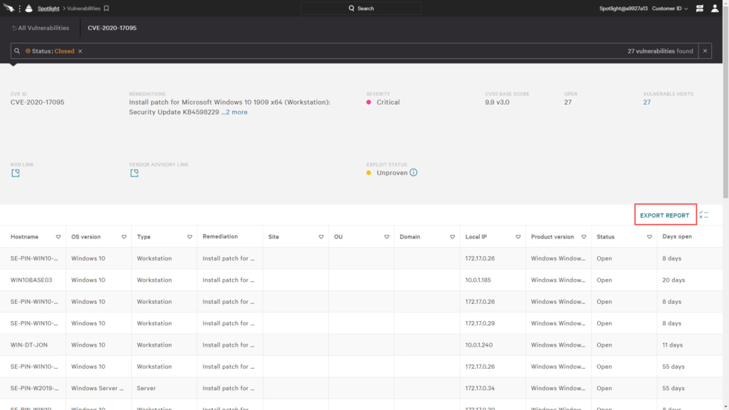 Using Falcon Spotlight for Vulnerability Management