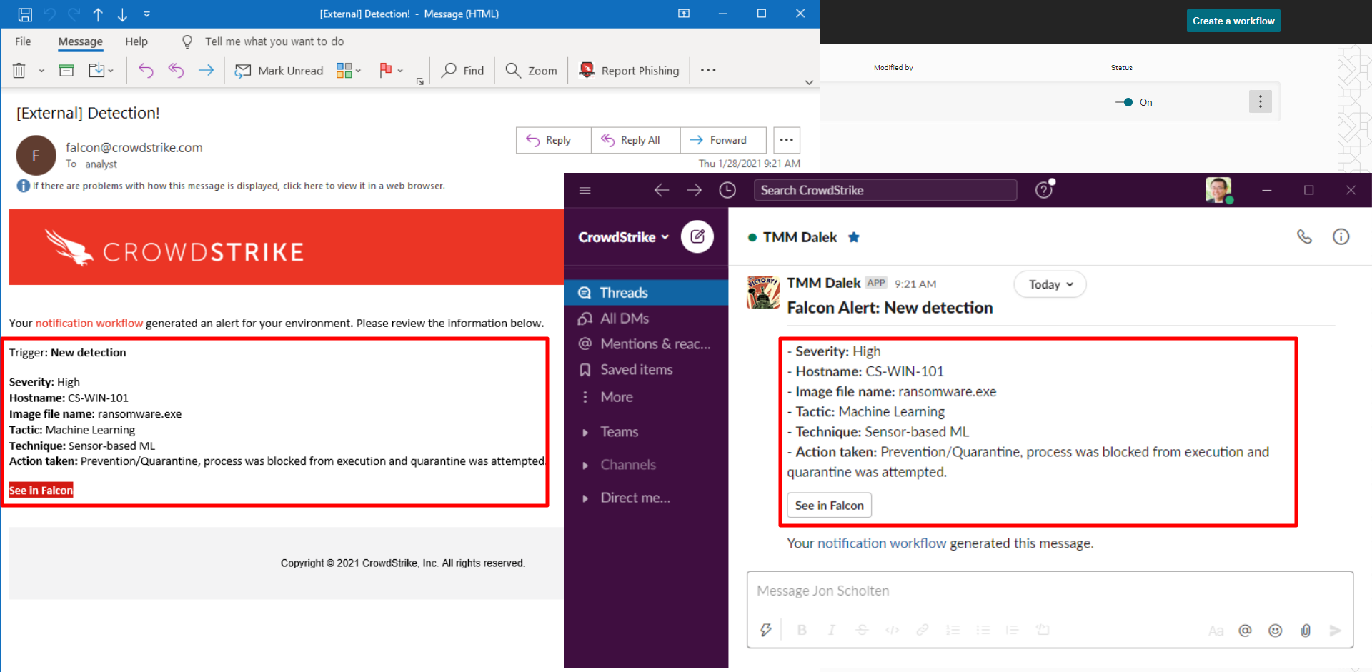 Notification Workflows with CrowdStrike