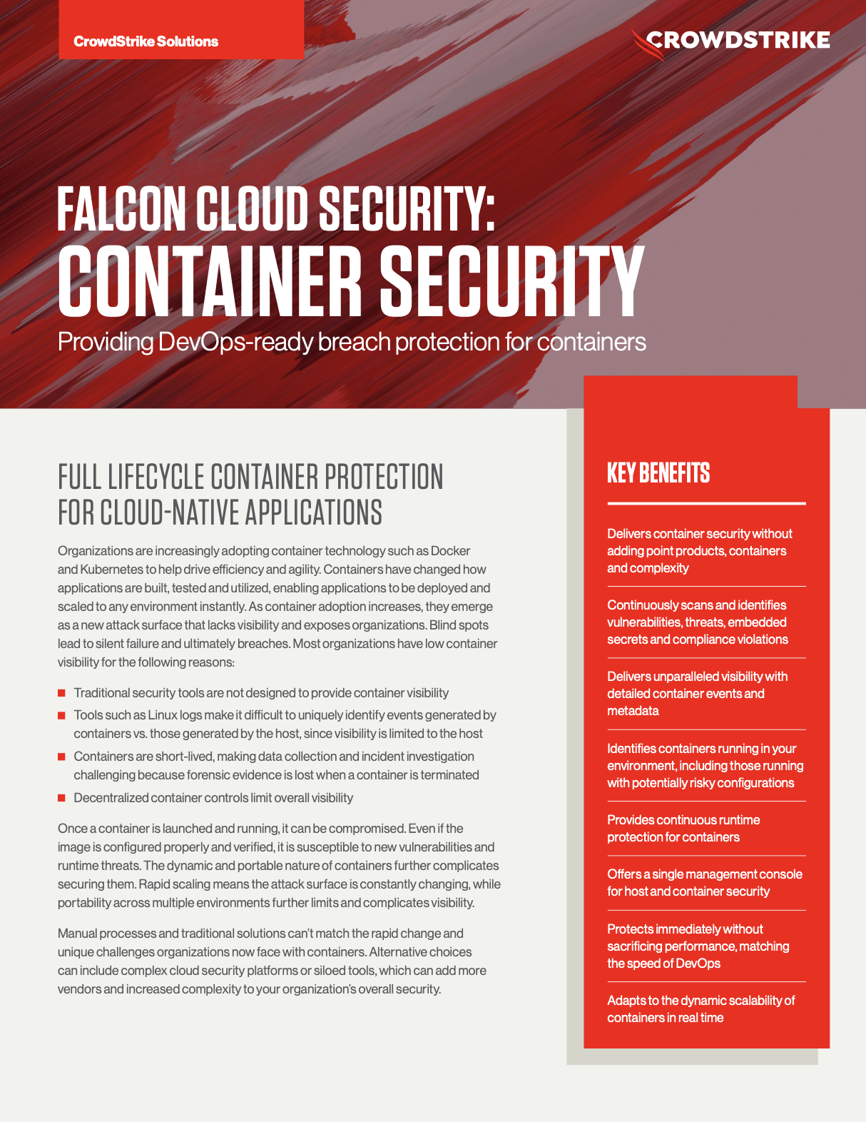 Container Security | Data Sheet | CrowdStrike Container Security | Data Sheet | CrowdStrike