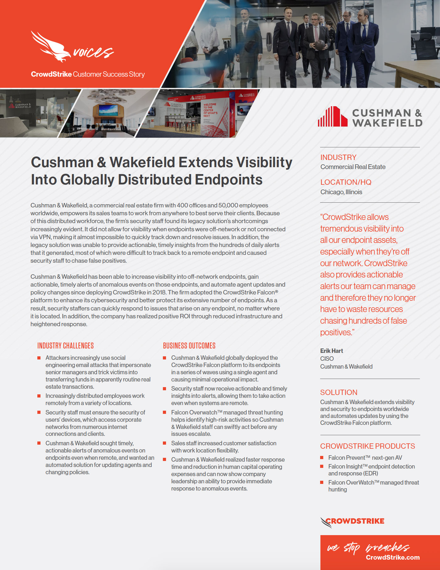 Cushman And Wakefield Extends Visibility Into Global Endpoints Case