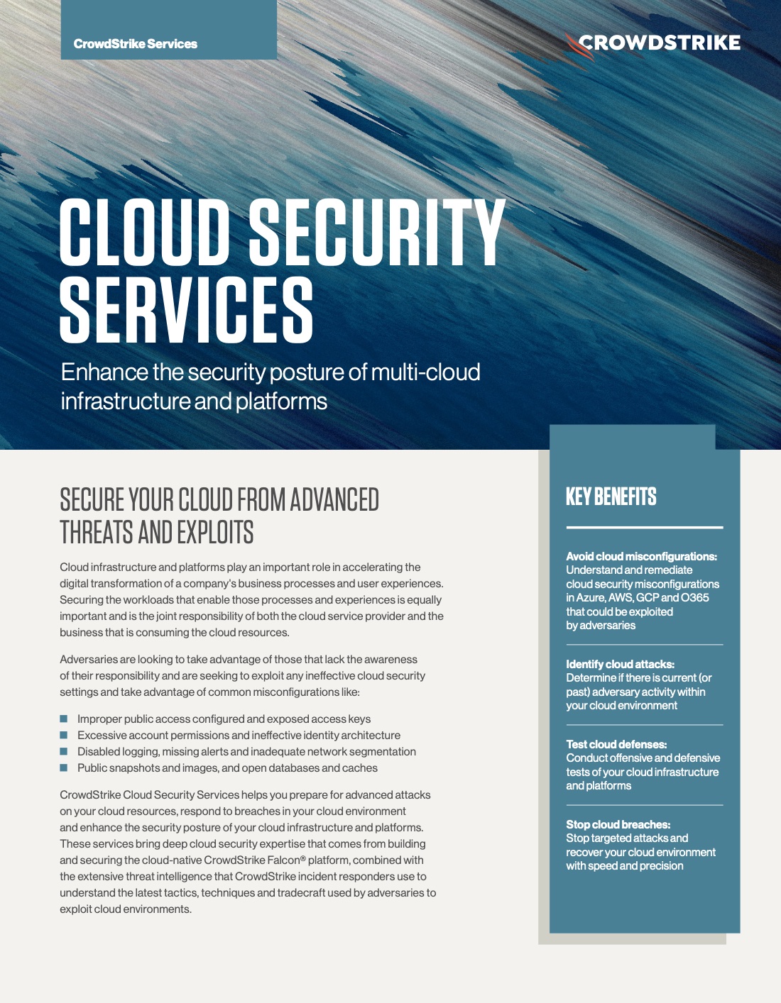 Cloud Security Services | Data Sheet | CrowdStrike Cloud Security Services | Data Sheet | CrowdStrike