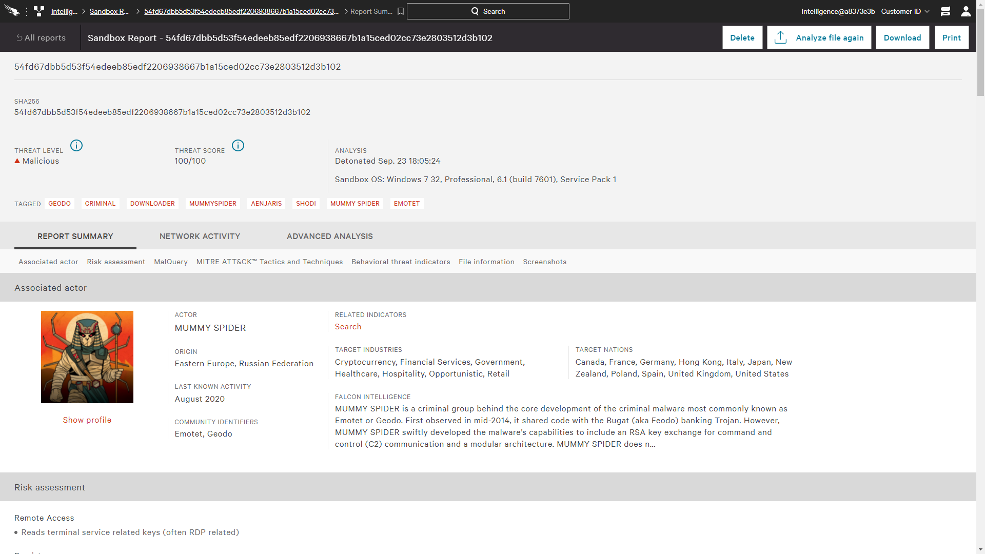 CrowdStrike Falcon® Pro: Antivirus with Threat Intelligence