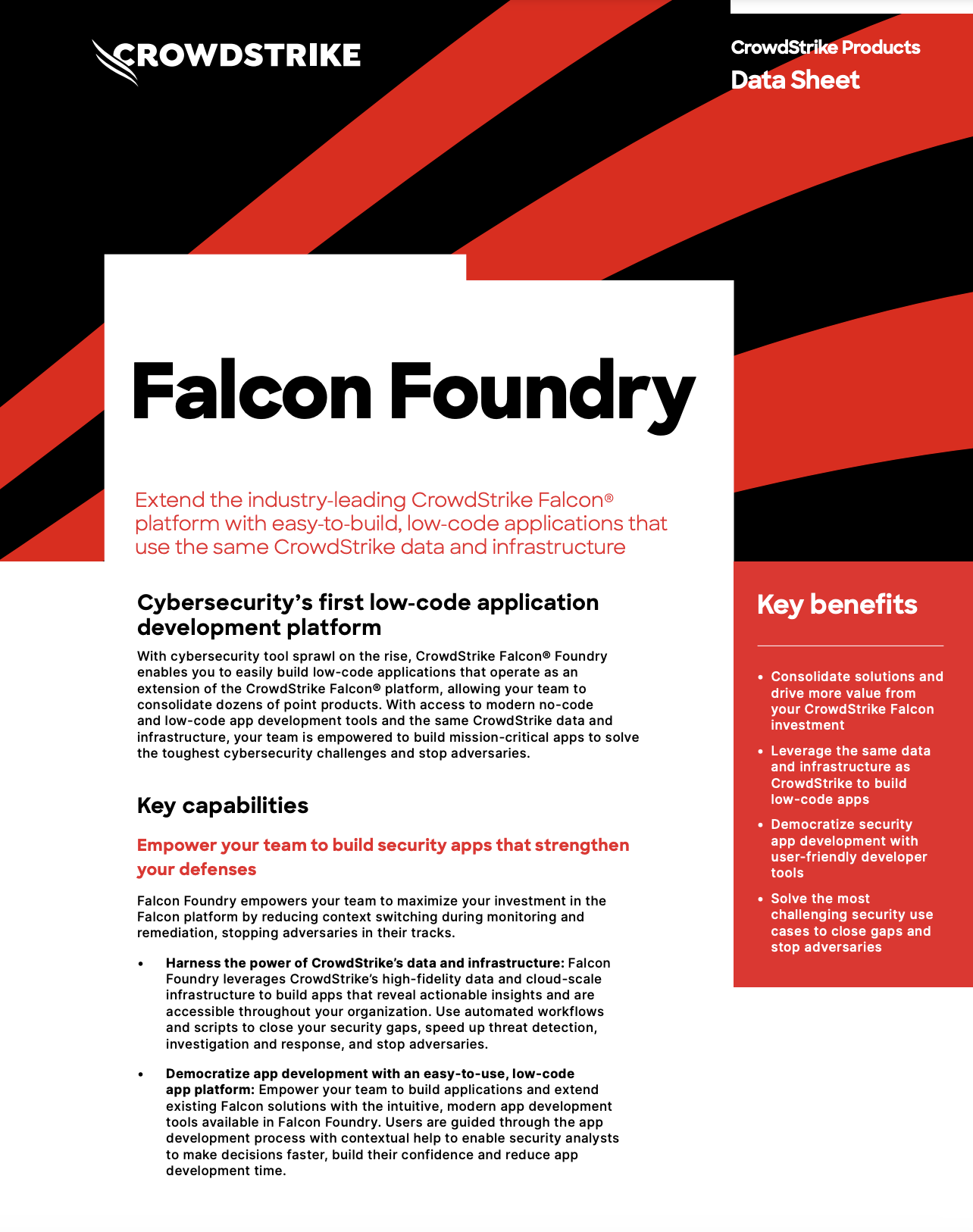 CrowdStrike Falcon Foundry | Data Sheet